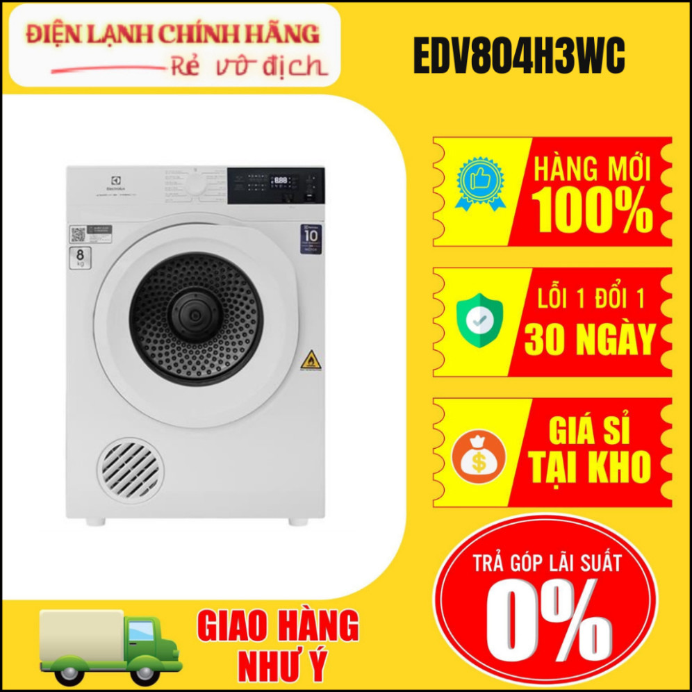 Máy sấy thông hơi Electrolux UltimateCare 8 kg EDV804H3WC | Shopee Việt Nam