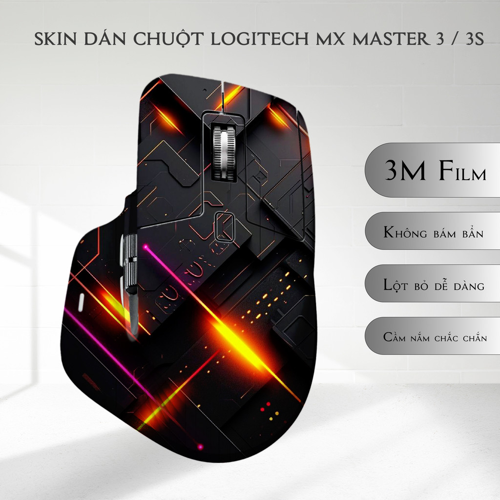 Skin dán chuột Logitech MX Master 3, 3s mẫu Cyberpunk đen | Film 3M ...