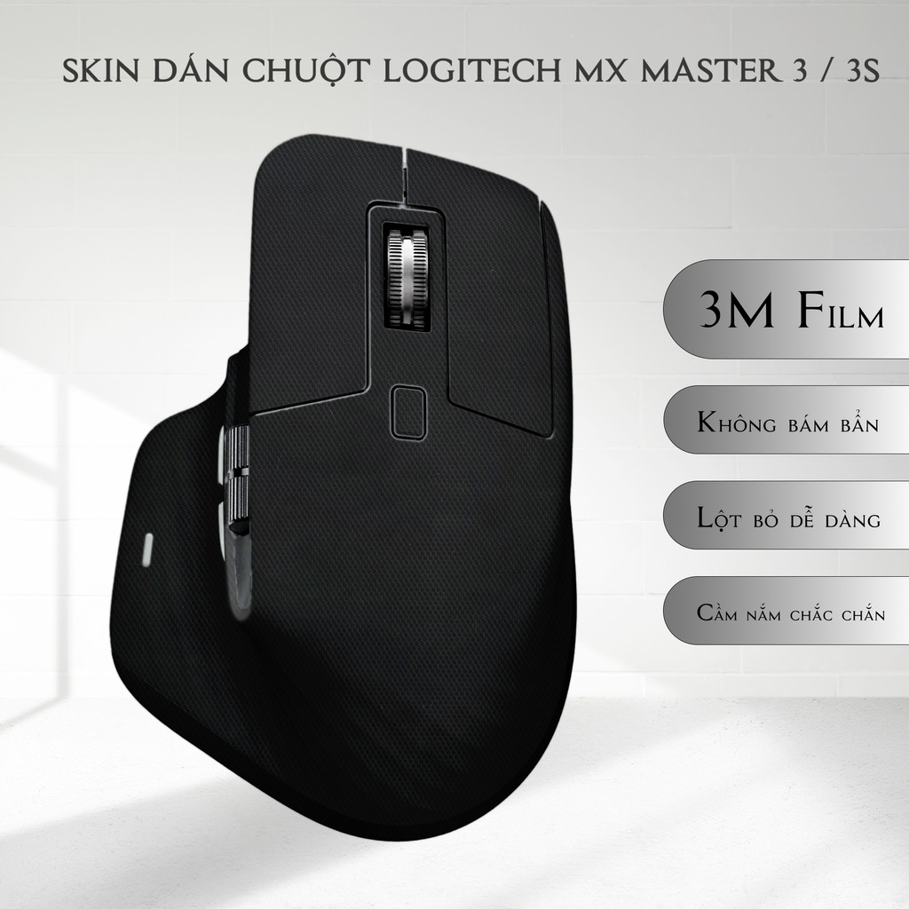 Skin dán chuột Logitech MX Master 3, 3s mẫu Matrix Black | Film 3M ...