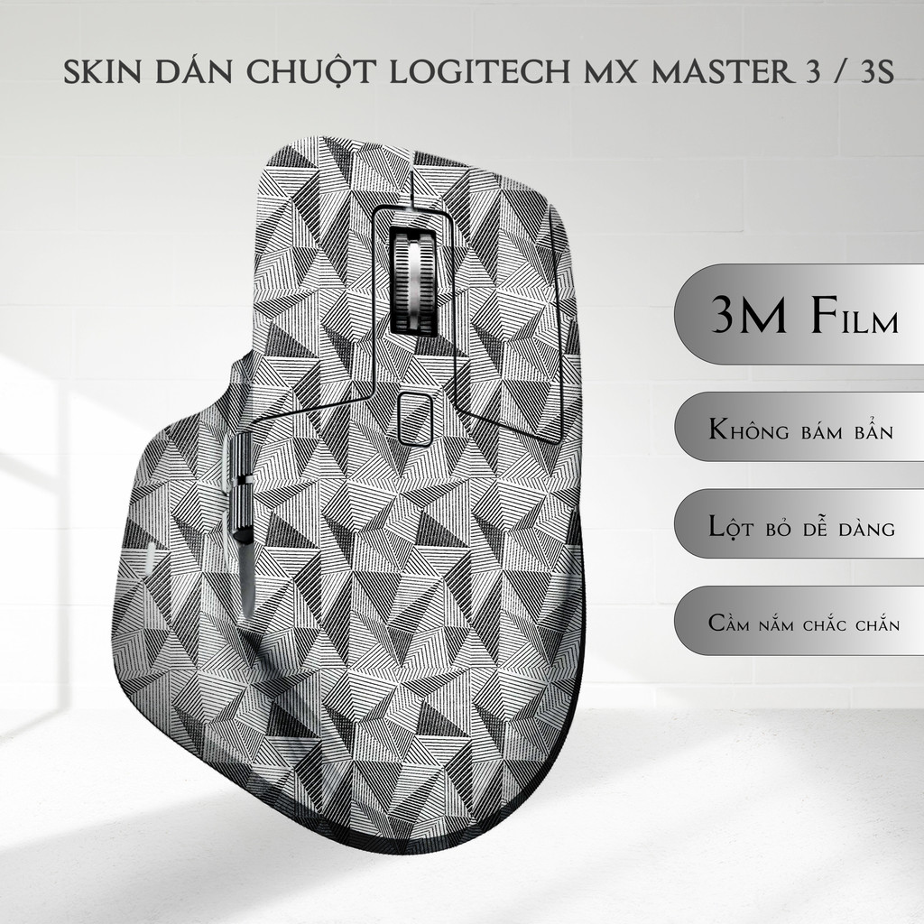 Skin dán chuột Logitech MX Master 3, 3s mẫu Nordic trắng | Film 3M ...