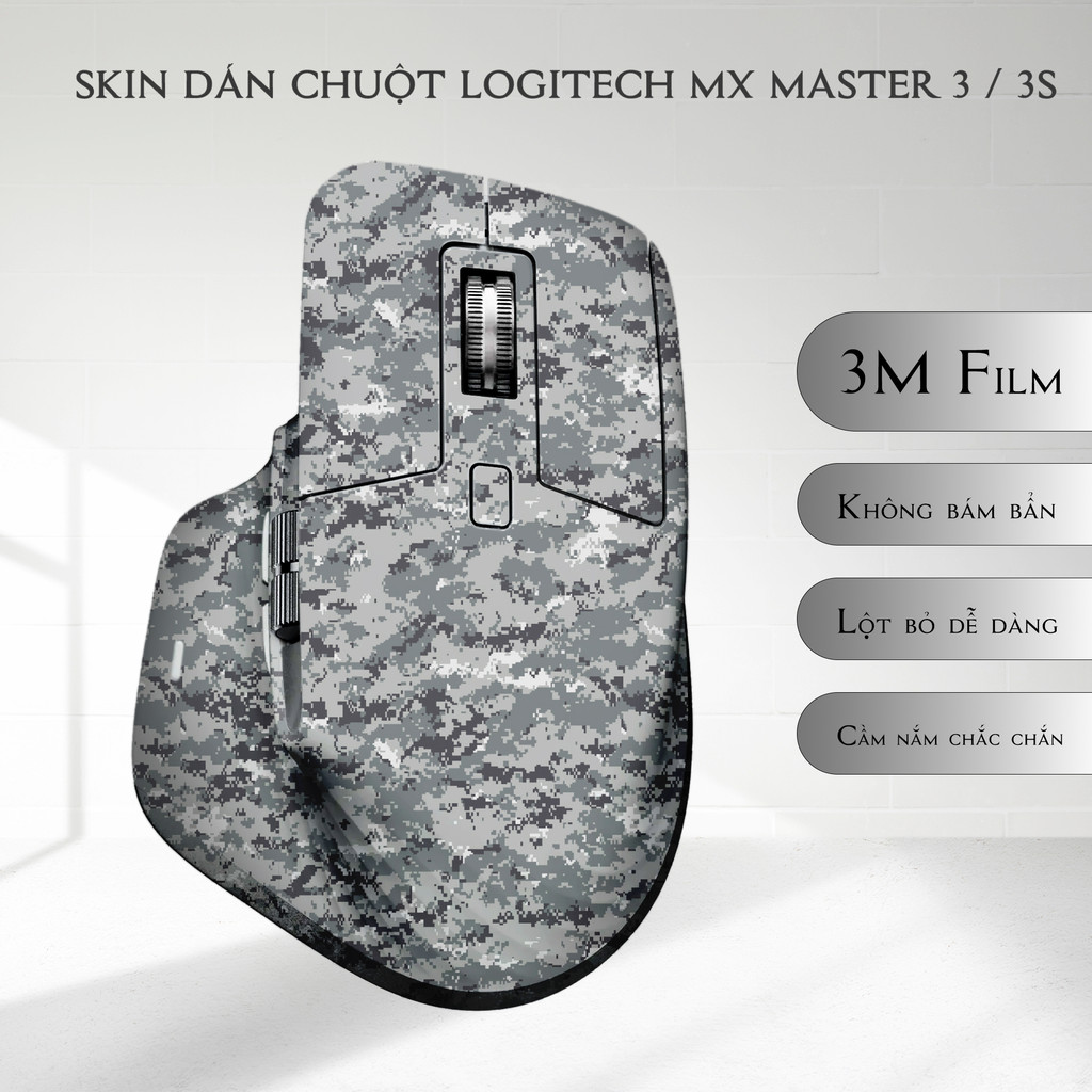 Skin dán chuột Logitech MX Master 3, 3s mẫu Urban Digital Camo | Film ...