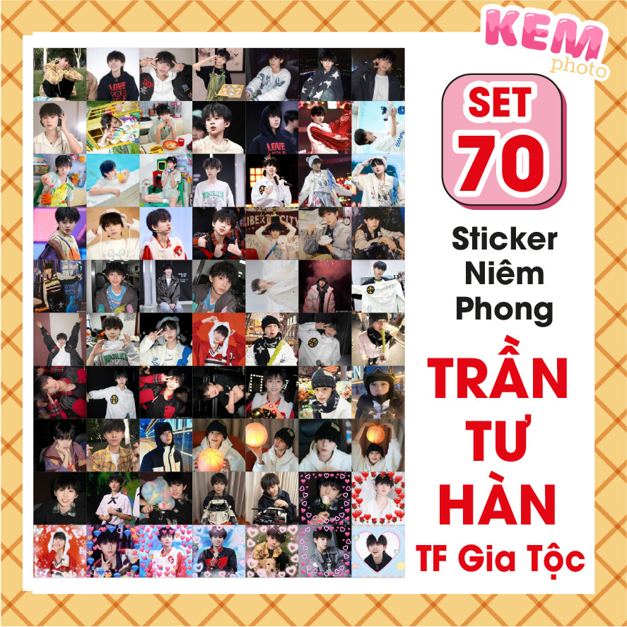 SET 70 sticker niêm phong TRẦN TƯ HÀN - CHEN SI HAN - TF GIA TỘC - Đã ...
