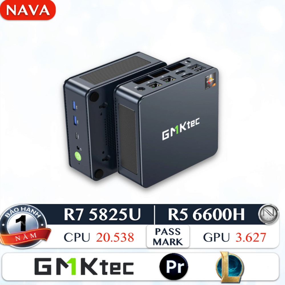 Mini PC GMK M5 Plus⏐M6 Win11 PRO Máy tính AMD Ryzen 5⏐7 NucBox GMKtec R5 6600H R7 5825U v2025 ...