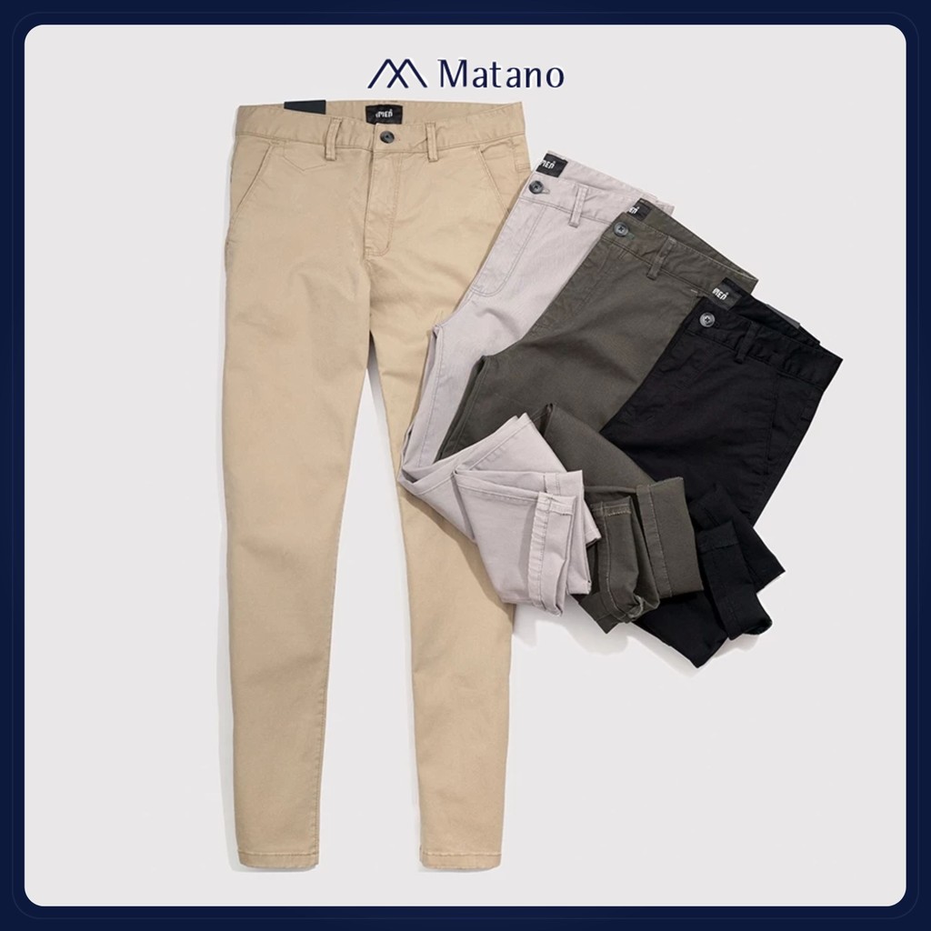 Quần kaki nam MATANO QK018 kiểu dáng dài trơn, form slimfit tôn dáng ...