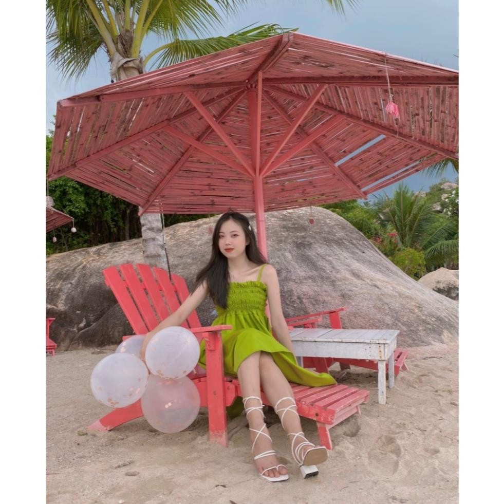 váy maxi - đầm maxi đi biển - đầm thiết kế nhúm ngực sang xịn mịn S92 | Shopee Việt Nam