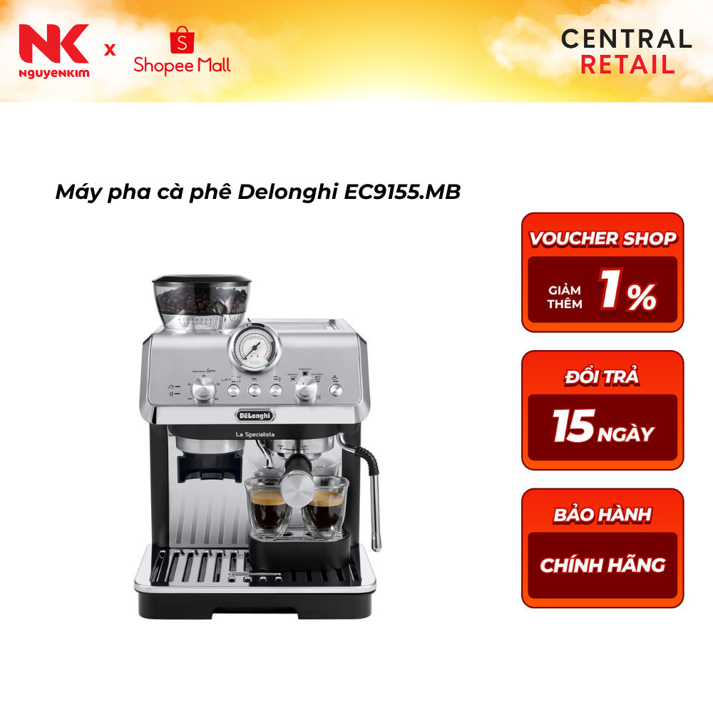 Máy pha cà phê Delonghi EC9155.MB | Shopee Việt Nam