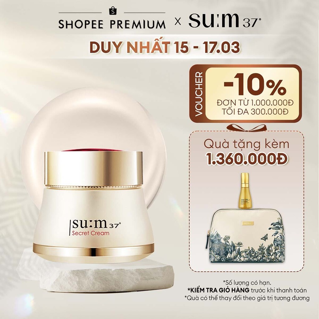 Kem dưỡng cân bằng nội môi ngăn ngừa lão hóa Su:m37 Secret Cream 50ml | Shopee Việt Nam