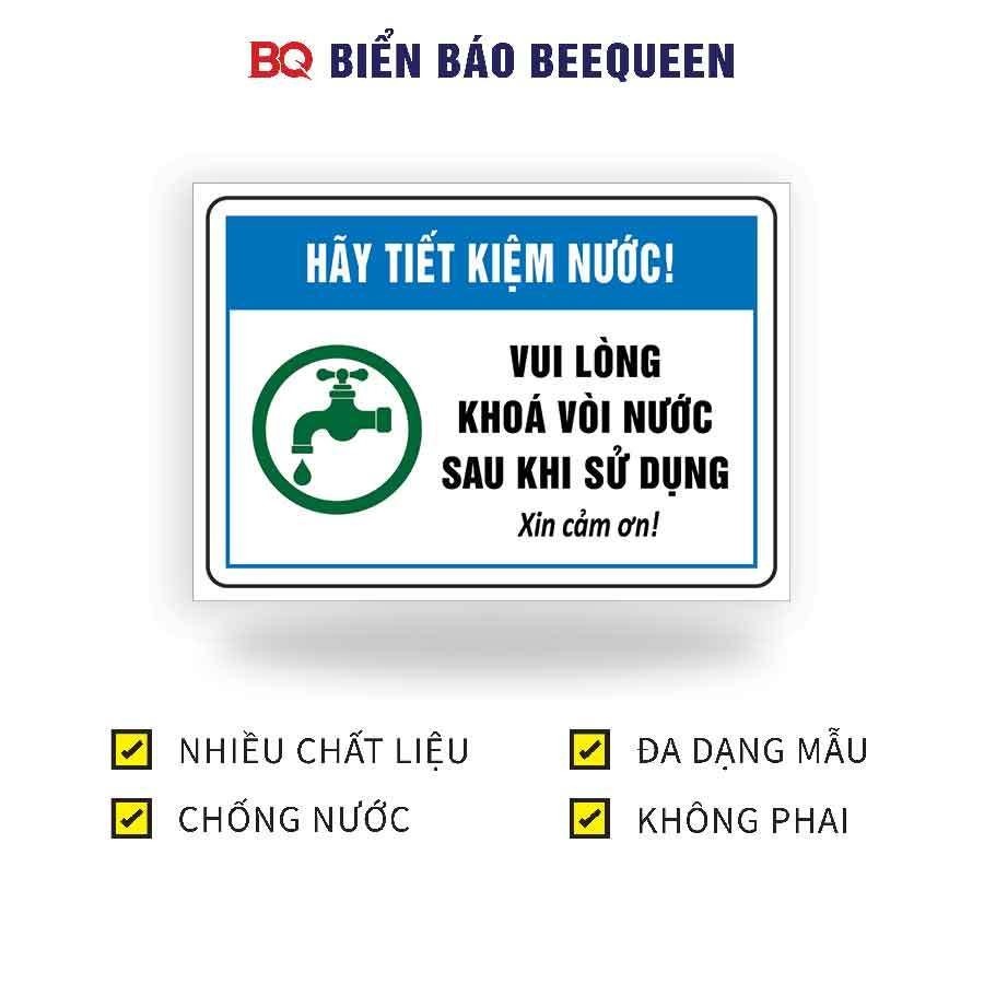 Biển nhắc nhở VUI LÒNG KHOÁ VÒI NƯỚC SAU KHI SỬ DỤNG | Shopee Việt Nam