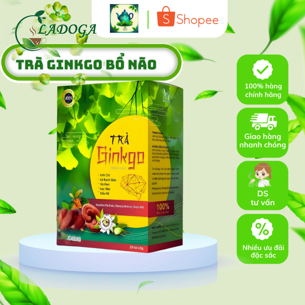 Trà Bổ Não Ginkgo giúp Hoạt Huyết, Ngủ Ngon, Giảm Stress, Đau Đầu ...