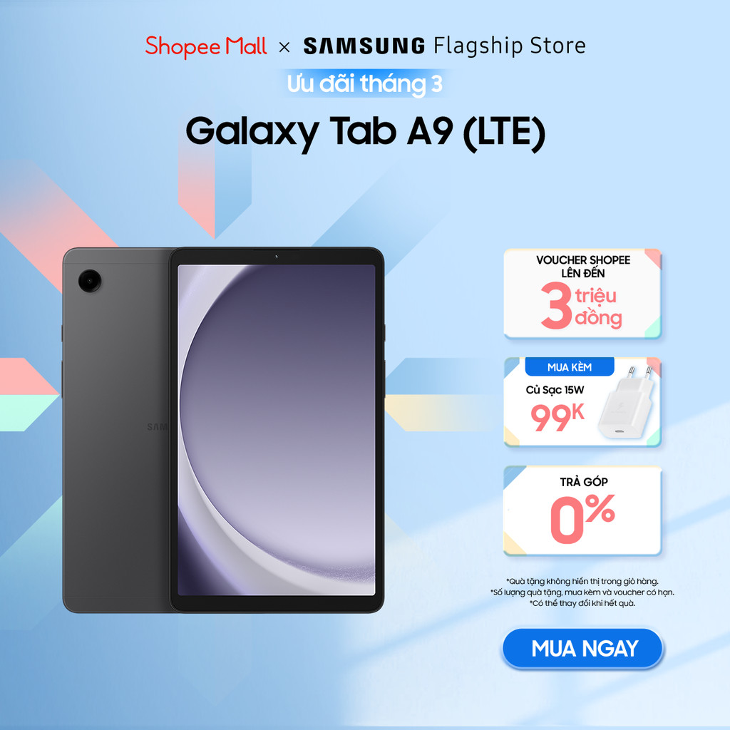 Máy tính bảng Samsung Galaxy Tab A9 128GB (LTE) | Shopee Việt Nam