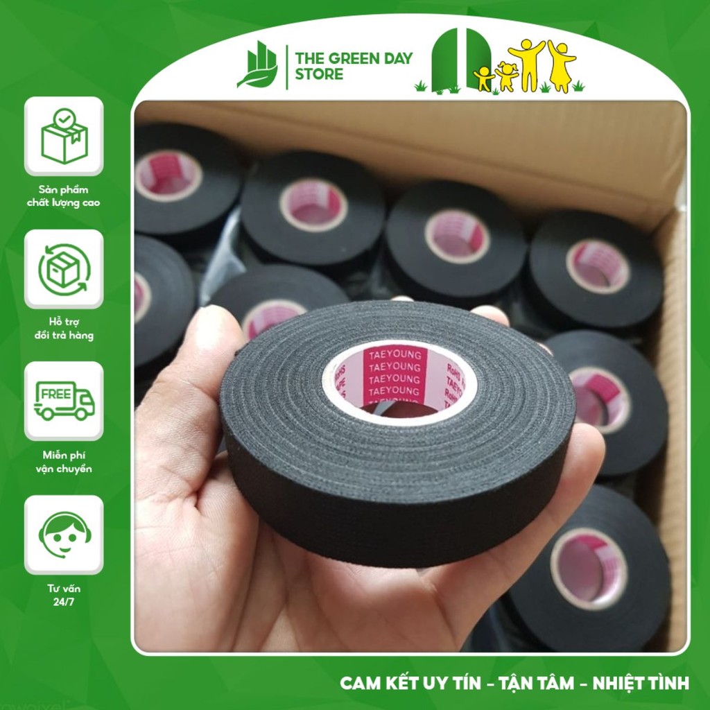 Băng keo, băng dính vải chịu nhiệt Hàn Quốc TAEYOUNG TAPE: bản 19mm x ...
