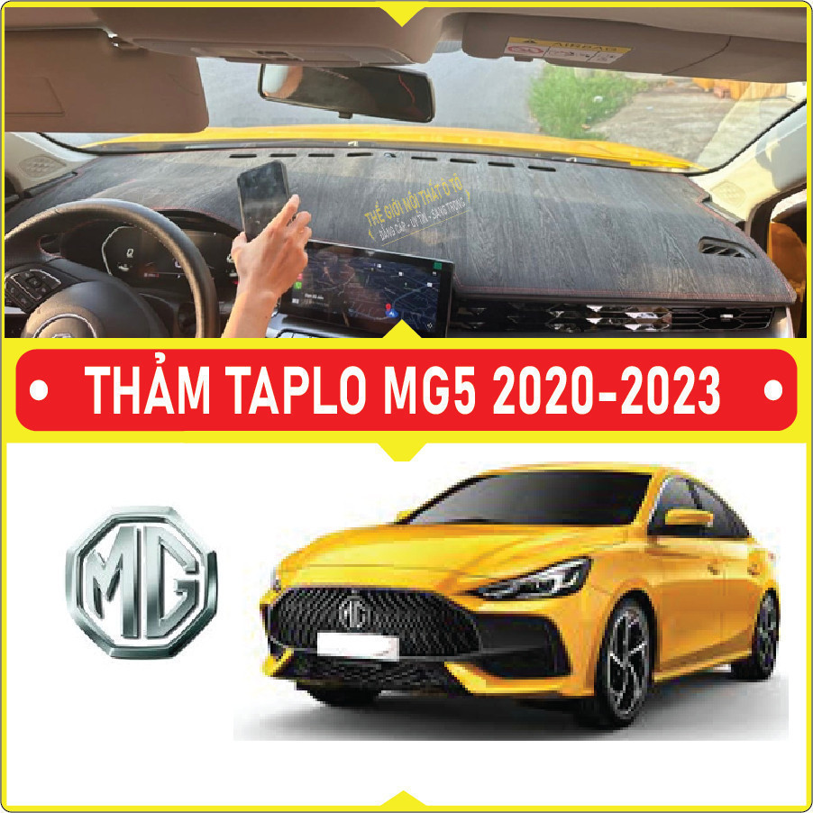 Thảm taplo Mg5 2020 2021 2022 2023 2024 da carbon, da vân gỗ đen, vừa ...