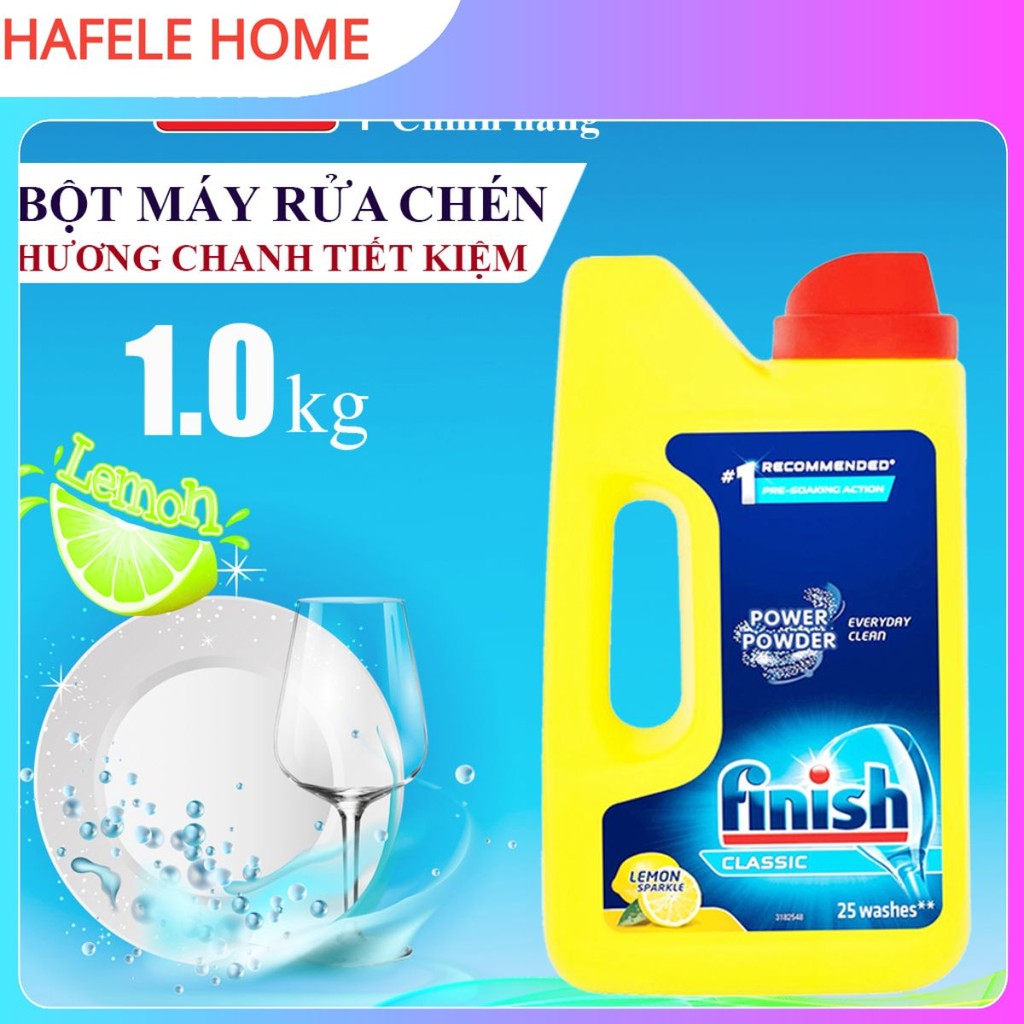 Bột rửa bát hương Chanh Finish Classic nhập khẩu Chính hãng can 2.5kg ...