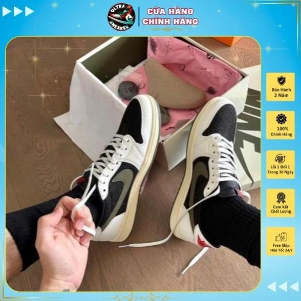 [ Hàng chính hãng ] Giày Jordan 1 Low Travis Scott 'Olive', Giày JD1 cổ ...