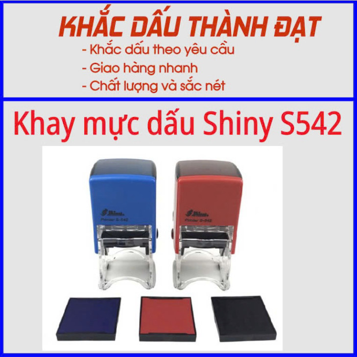 hỏa tốc Khay mực, thẻ mực, tampong dấu Shiny S542 free ship toàn quốc ...