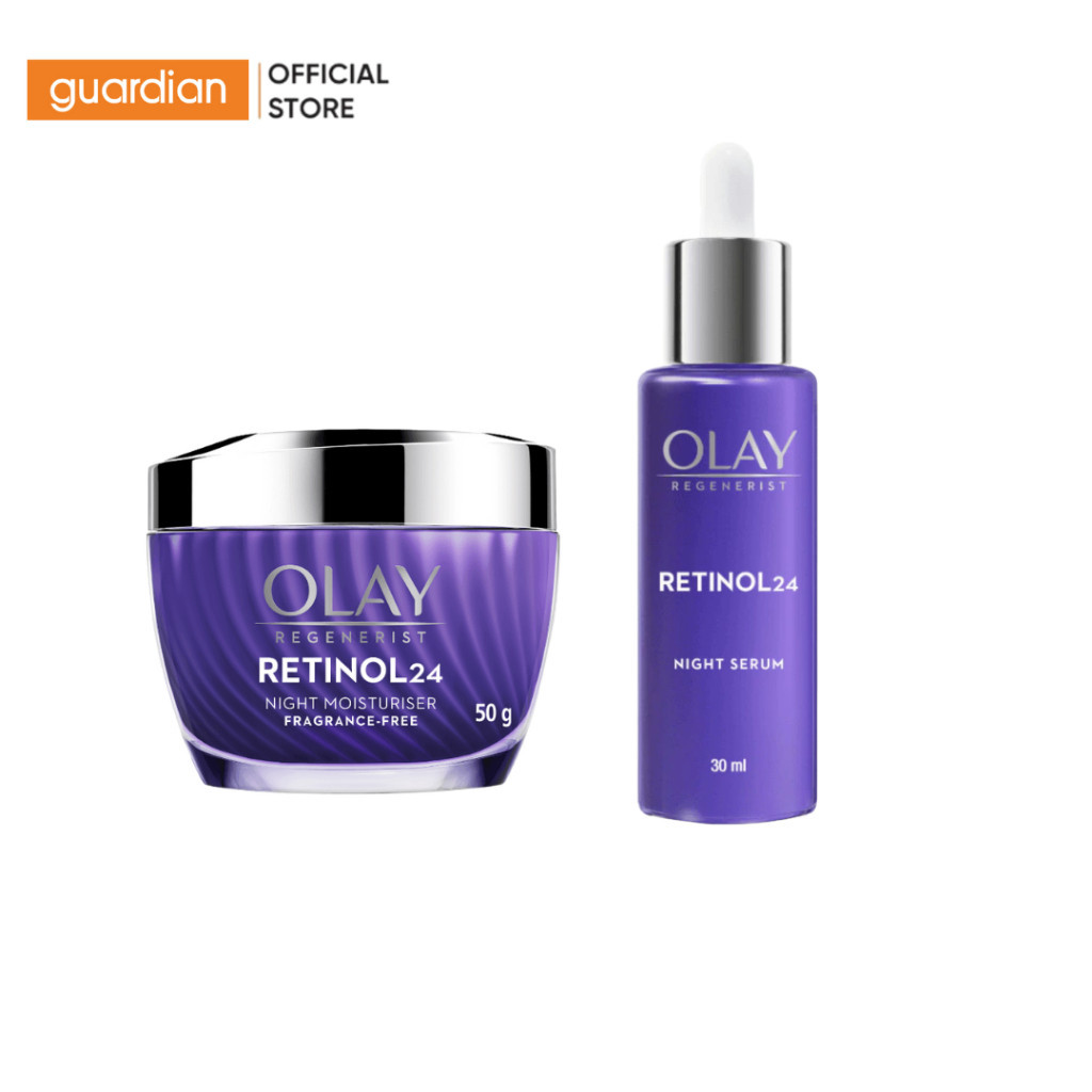 Combo Kem Dưỡng Ẩm Ban Đêm Regenerist Retinol Olay 50gr & Tinh Chất Dưỡng Đêm Retinol 24 Olay ...