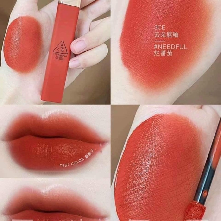 Son 3CE Cloud Lip Tint Needful - son kem màu cam cháy | Shopee Việt Nam