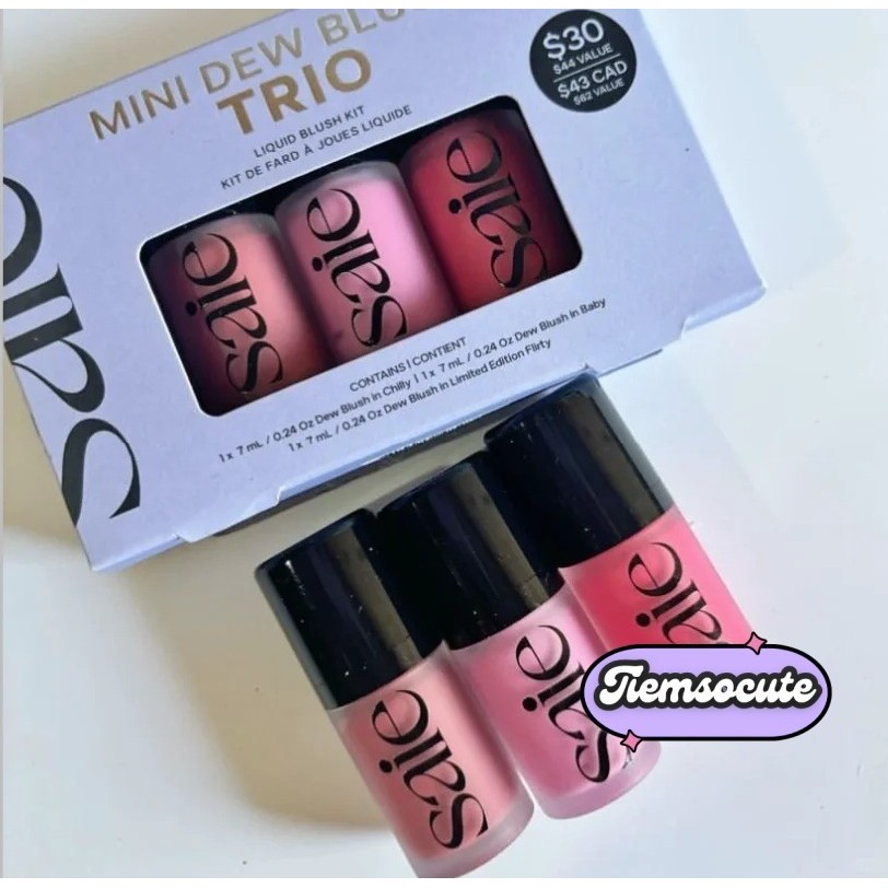 SẴN Set má hồng Saie Mini Dew Blush Trio Set | Shopee Việt Nam