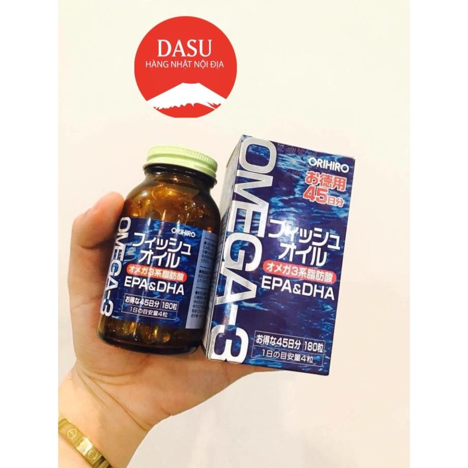 Viên uống Omega 3 EPA & DHA Orihiro Nhật Bản hộp 180 viên DATE MỚI ...