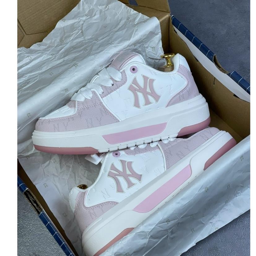 Giày Thể Thao MLB Chunky Liner NY Embo Monogram , Giày MLB Ny Mono Màu Hồng Trắng | Shopee Việt Nam