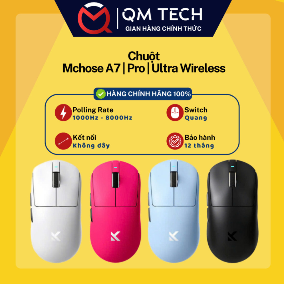 Mới - BH12T] Chuột Chơi Game Mchose A7 / A7 Pro Wireless - QMTECHSTORE``` | Shopee Việt Nam