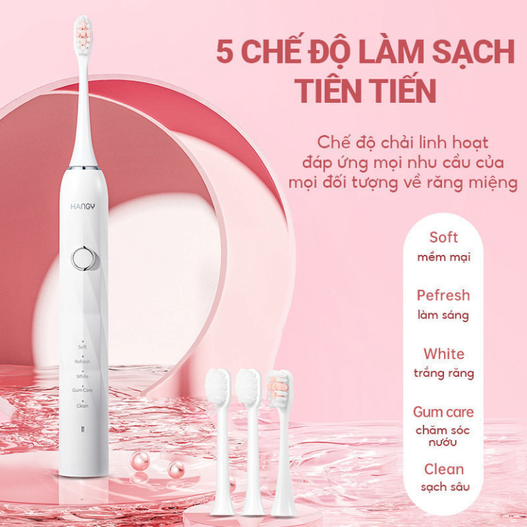 Bàn chải điện HANGY HY23 Pro Nâng Cấp siêu sóng âm làm trắng răng. Bảo ...