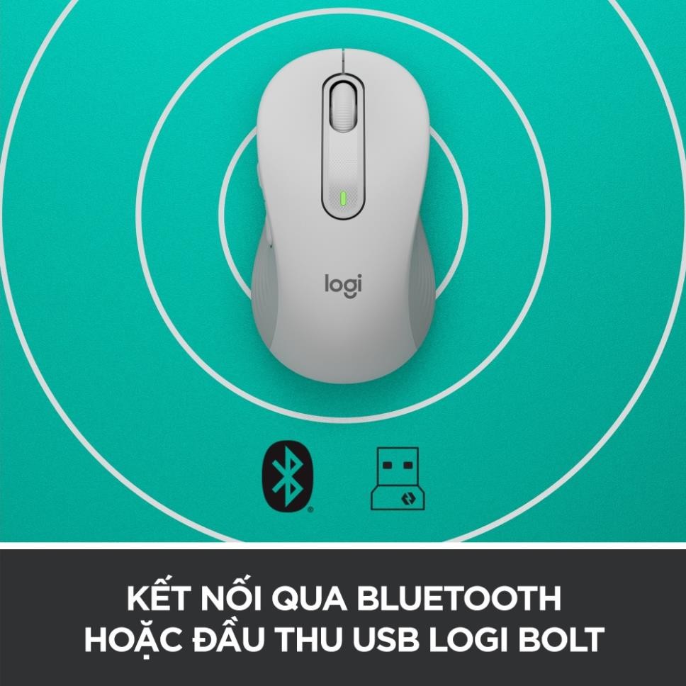 Chuột không dây bluetooth Logitech Signature M650 - SmartWheel, giảm ồn, tùy chỉnh các nút ...