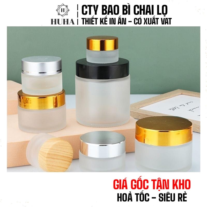 Hũ Hộp Chiết Mỹ Phẩm Thủy Tinh Mờ 5g,10g,15g,20g,30g,50g Đựng Kem Face HUHA | Shopee Việt Nam
