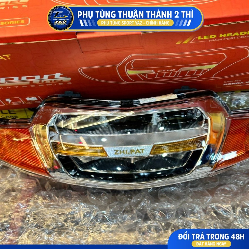 Đèn trước Zhipat Led 2 tầng xe Wave ZX / Wave Alpha | Shopee Việt Nam