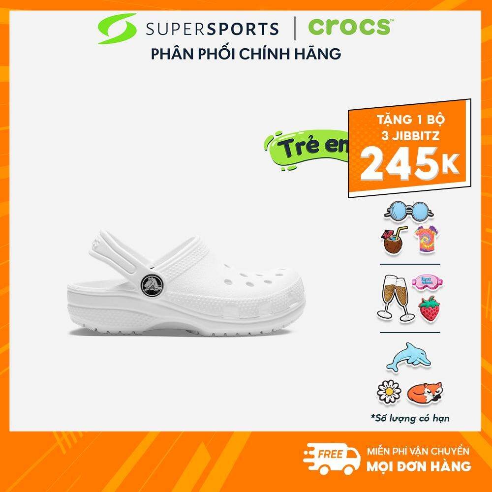 Giày Clog Trẻ Em Crocs Classic - Trắng - 206991-100 LS001 | Shopee Việt Nam