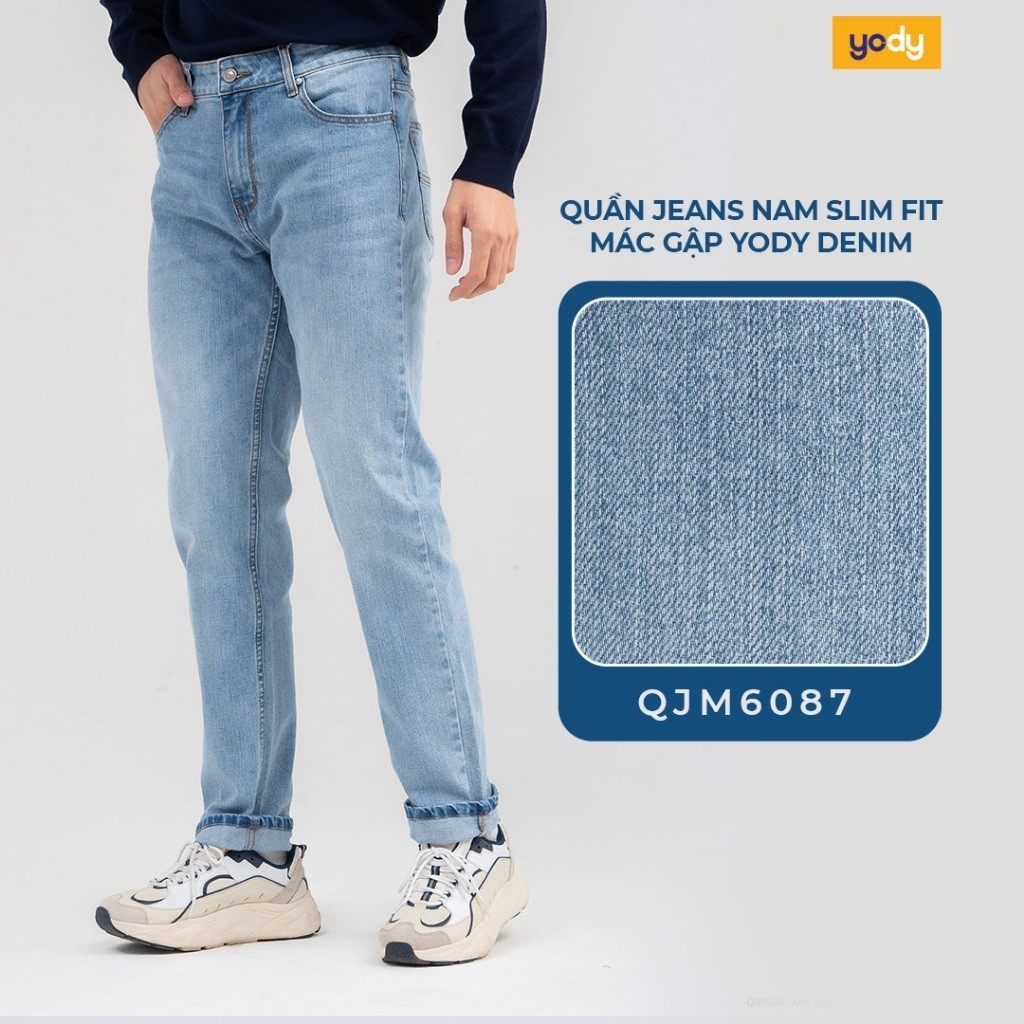 Quần Jeans Nam Yody Denim, Dáng Slim Fit Mác Gập TRA - QJM6087 | Shopee ...