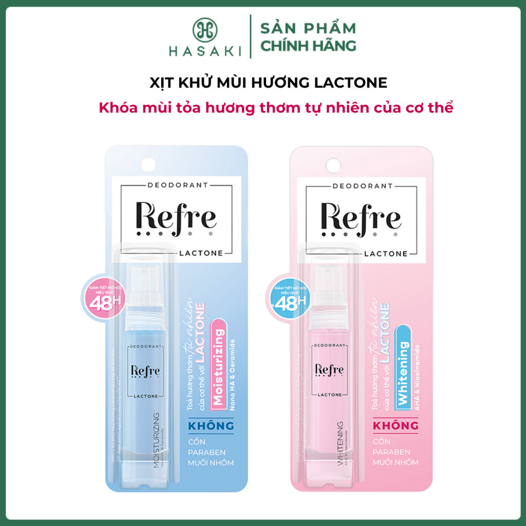 Xịt Khử Mùi Refre Hương Lactone Hỗ Trợ Sáng Da Ẩm Mịn 30ml Hasaki Sản ...