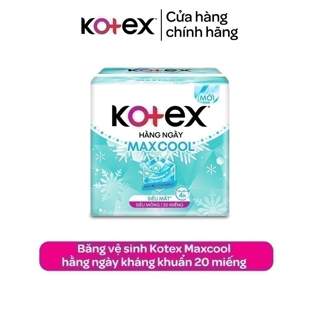 [Gift] Băng vệ sinh Kotex Maxcool hằng ngày kháng khuẩn 20 miếng | Shopee Việt Nam