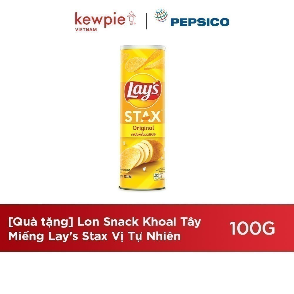 [Quà tặng] Lon Snack Khoai Tây Miếng Lay's Stax Vị Tự Nhiên 100g ...