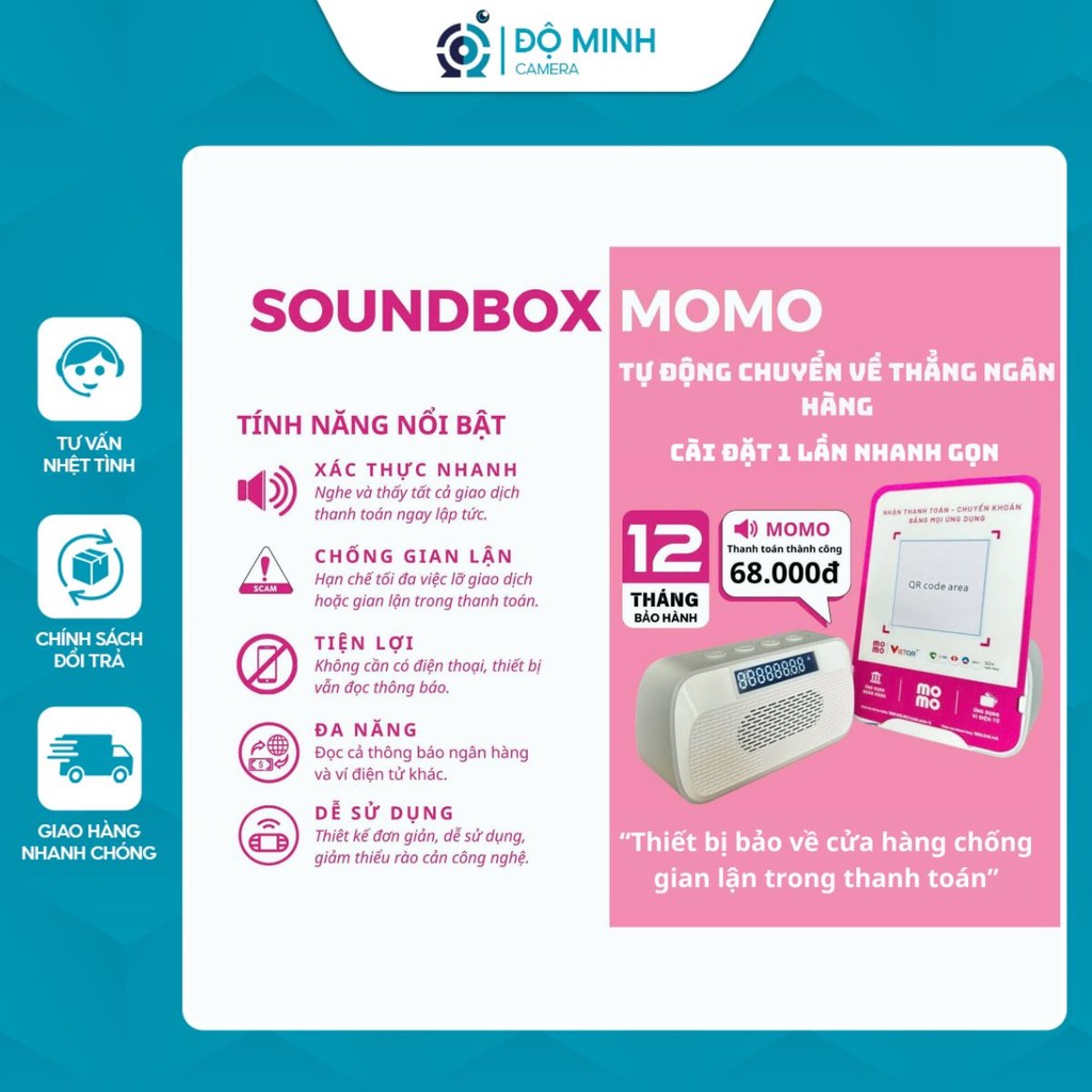 Loa đọc thông báo nhận tiền đối soát giao dịch - Loa MoMo, báo giao ...