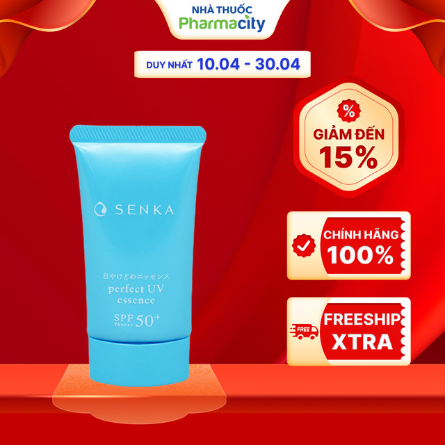 Kem Senka bảo vệ da trước ánh nắng Perfect UV Essence SPF 50+ PA++++ (Tuýp 50g) | Shopee Việt Nam