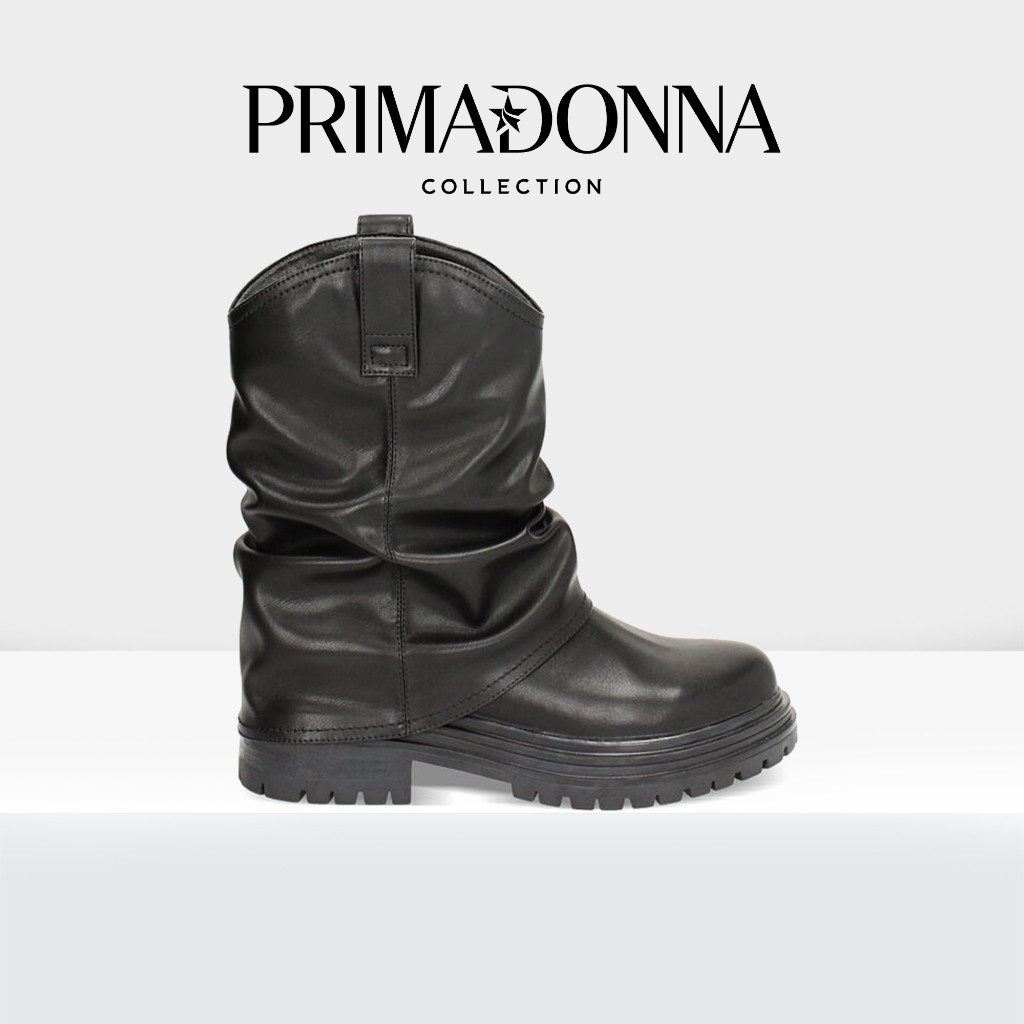 Giày boots Primadonna Collection Black Biker With Sagging Leg ...