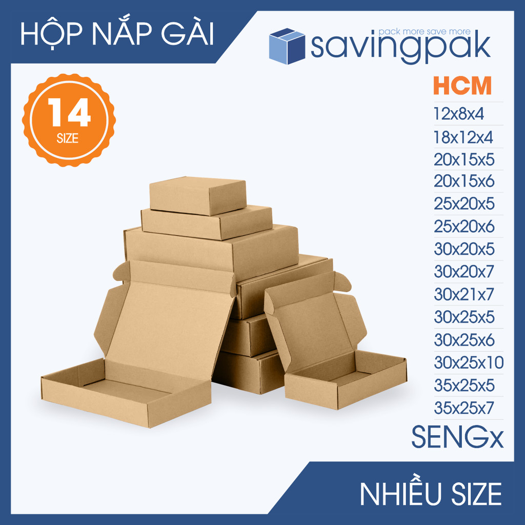 SENG - 20 Hộp carton nắp gài đóng hàng giá rẻ - Size trung lớn - Hộp ...