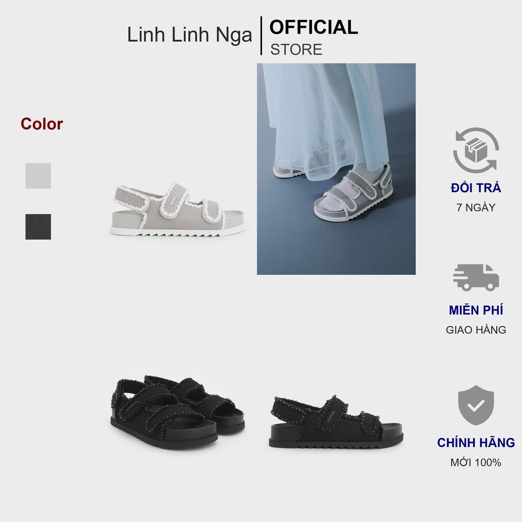 Giày C&K Mesh Pearl-Embellished Flatform Sandals - CK1-70381096 chính ...