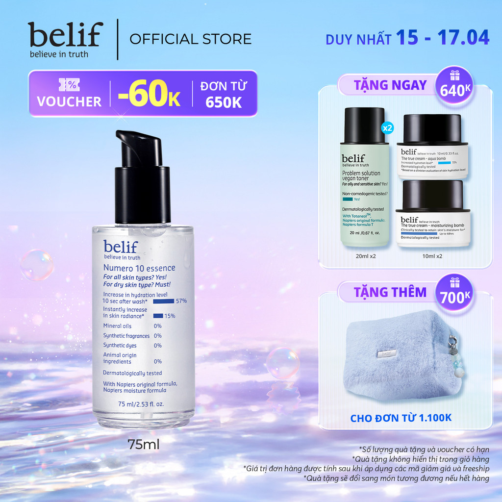 [belif Official] Tinh chất khoá ẩm belif Numero 10 Essence 75ml ...