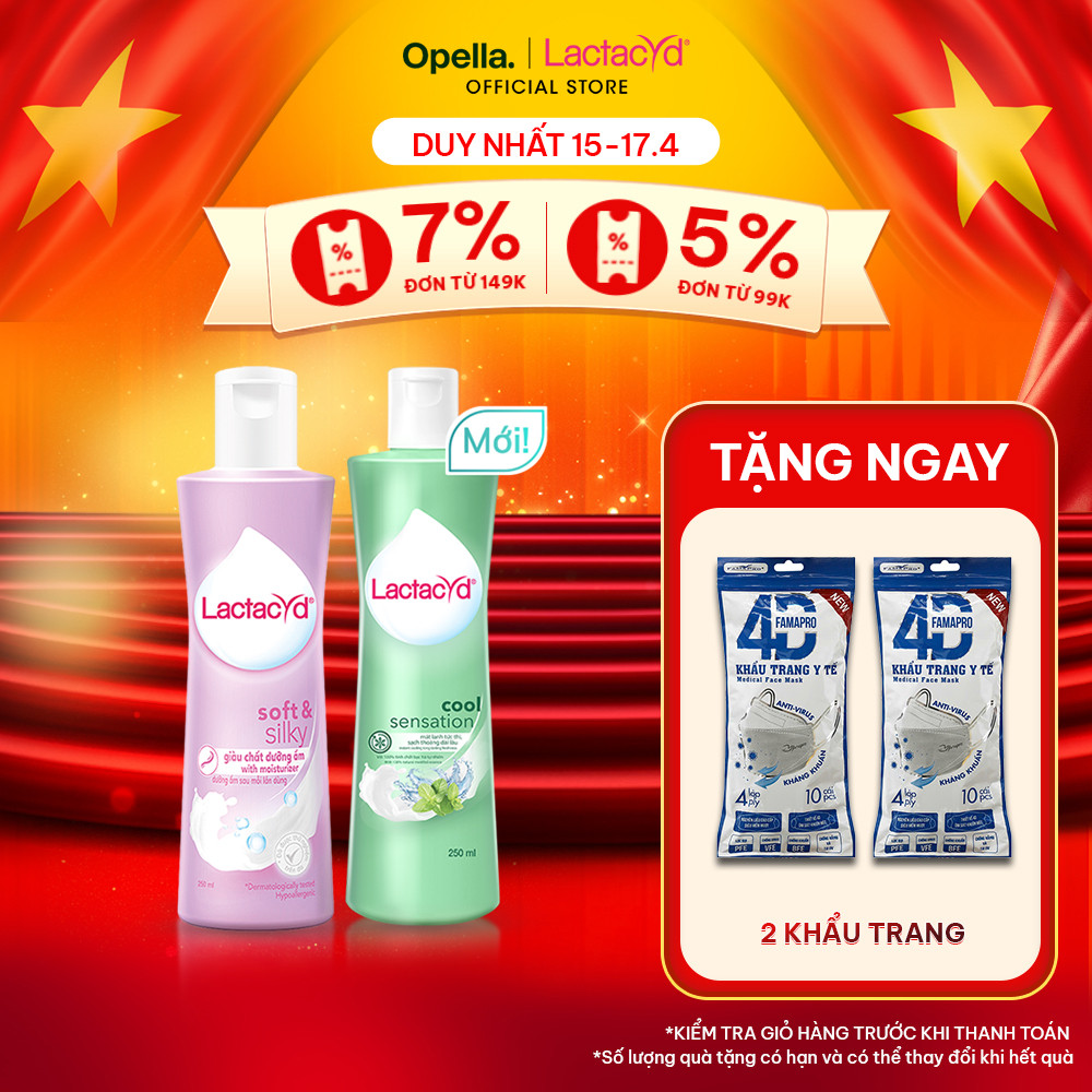 Bộ Chai DDVS Phụ Nữ Lactacyd Cool Sensation 250ml + Lactacyd Soft ...