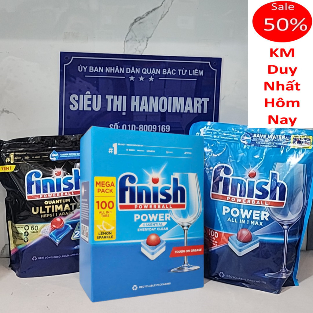 Viên rửa bát nén ứng finish Essential 6 chức năng trong 1 viên, viên ...