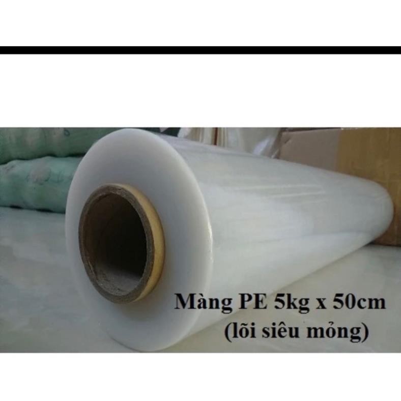 [Cuộn 50cm x 5kg , Màng nilon PE, Màng chít bọc hàng, Màng PE cuốn pallet Hàng loại 1 | Shopee ...