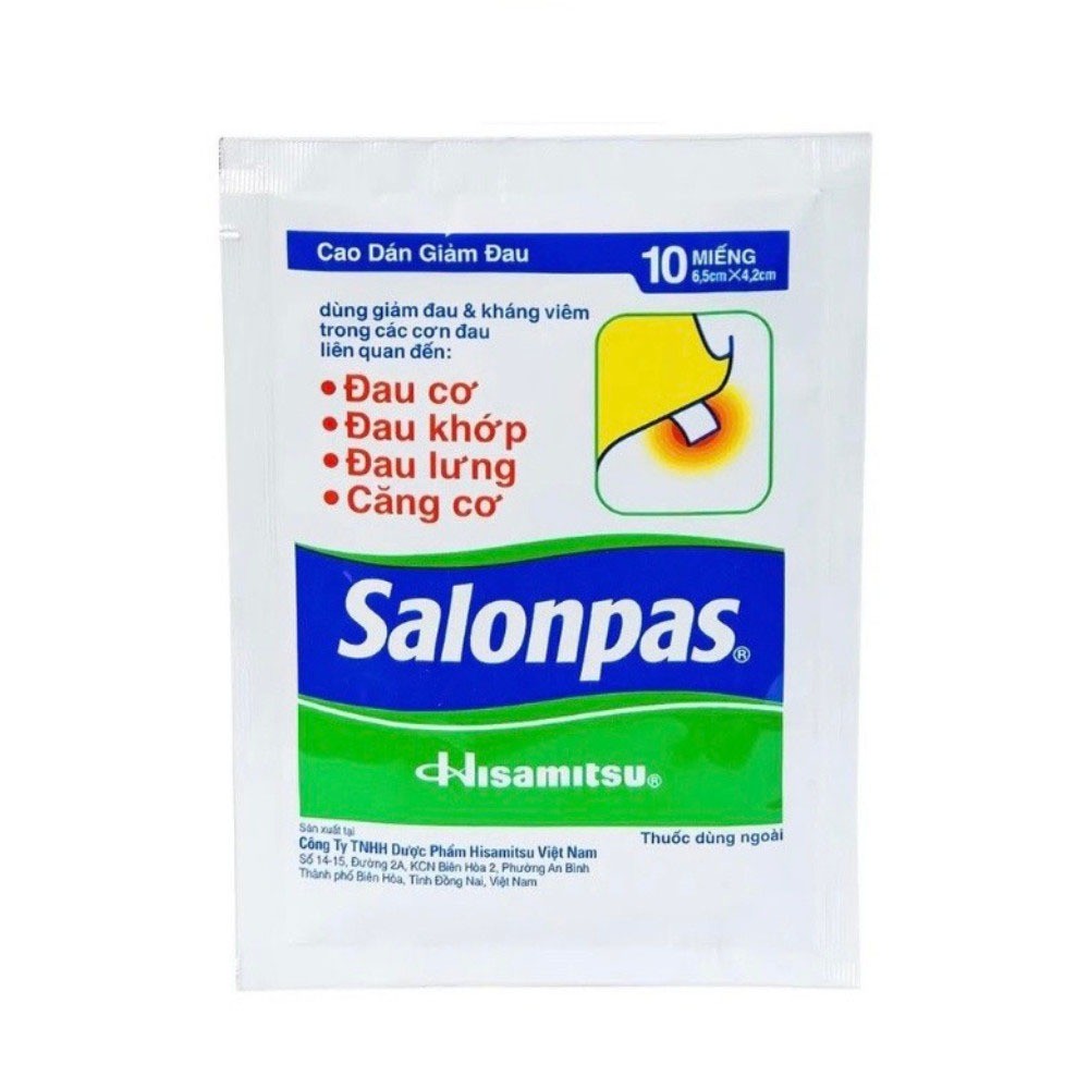 [HB Gift] [Hàng Tặng Không Bán] Miếng dán Salonpas, Miếng dán giảm đau ...