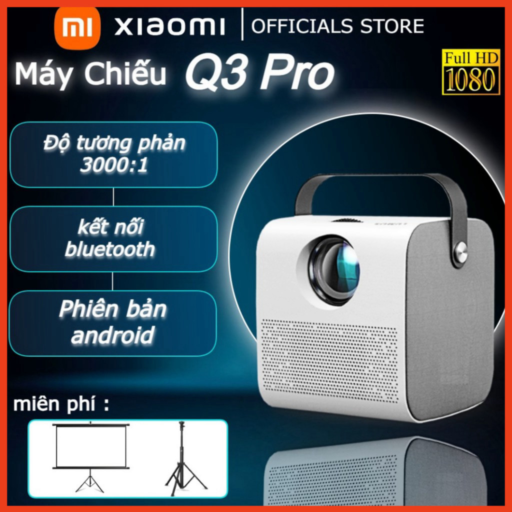 [BÁN HÀNG FLASH] Máy chiếu Android Q3 PRO Mini 8500 Lumens HD 1080P 4K ...