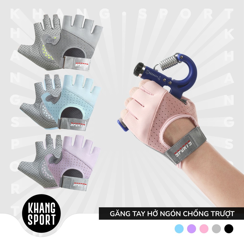 Găng Tay Tập Gym Nữ Hở Ngón Chống Trượt Cao Cấp Tập Yoga, Gym, Goft ...