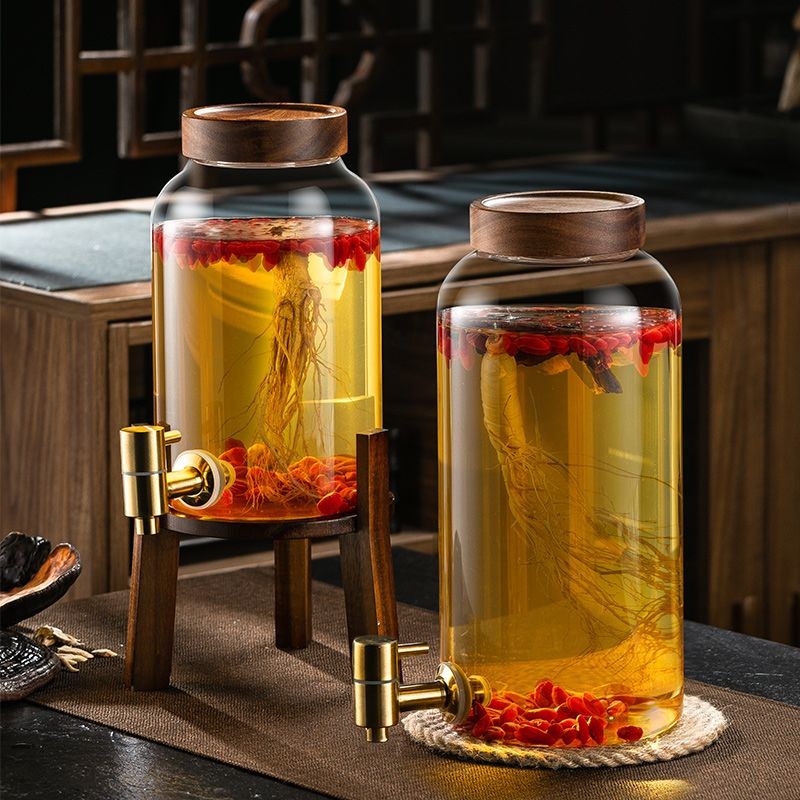 Chai thủy tinh để pha chế rượu Kho lưu trữ rượu kín gia đình Hũ rượu ...