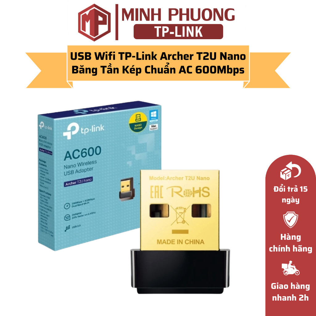 Bộ Chuyển Đổi USB Wifi TP-Link Archer T2U Nano/T3U Nano/T2UB Nano ...
