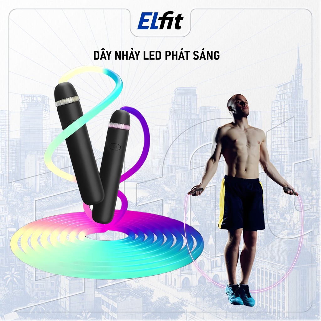 Dây Nhảy Cáp Quang LED Phát Sáng Đổi Màu 3 Chế Độ (Có Sạc) - LED Jump ...
