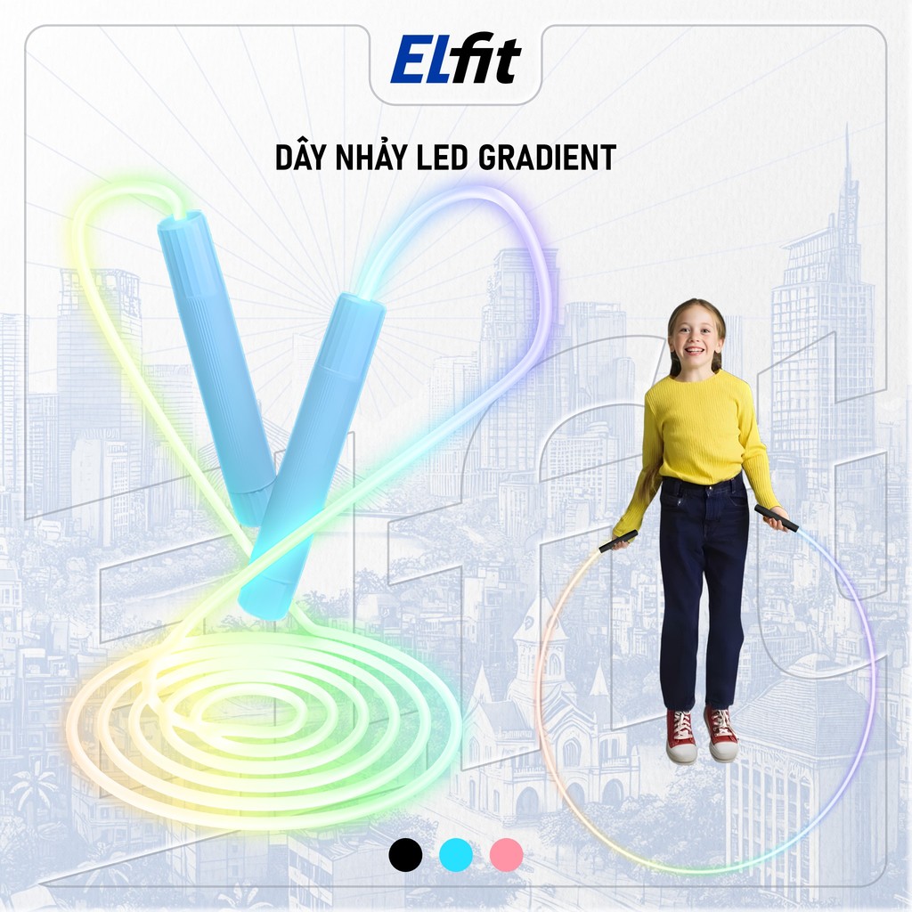 Dây Nhảy PU Phát Sáng Hiệu Ứng Chuyển Màu - LED Jump Rope Elfit - DN08 ...